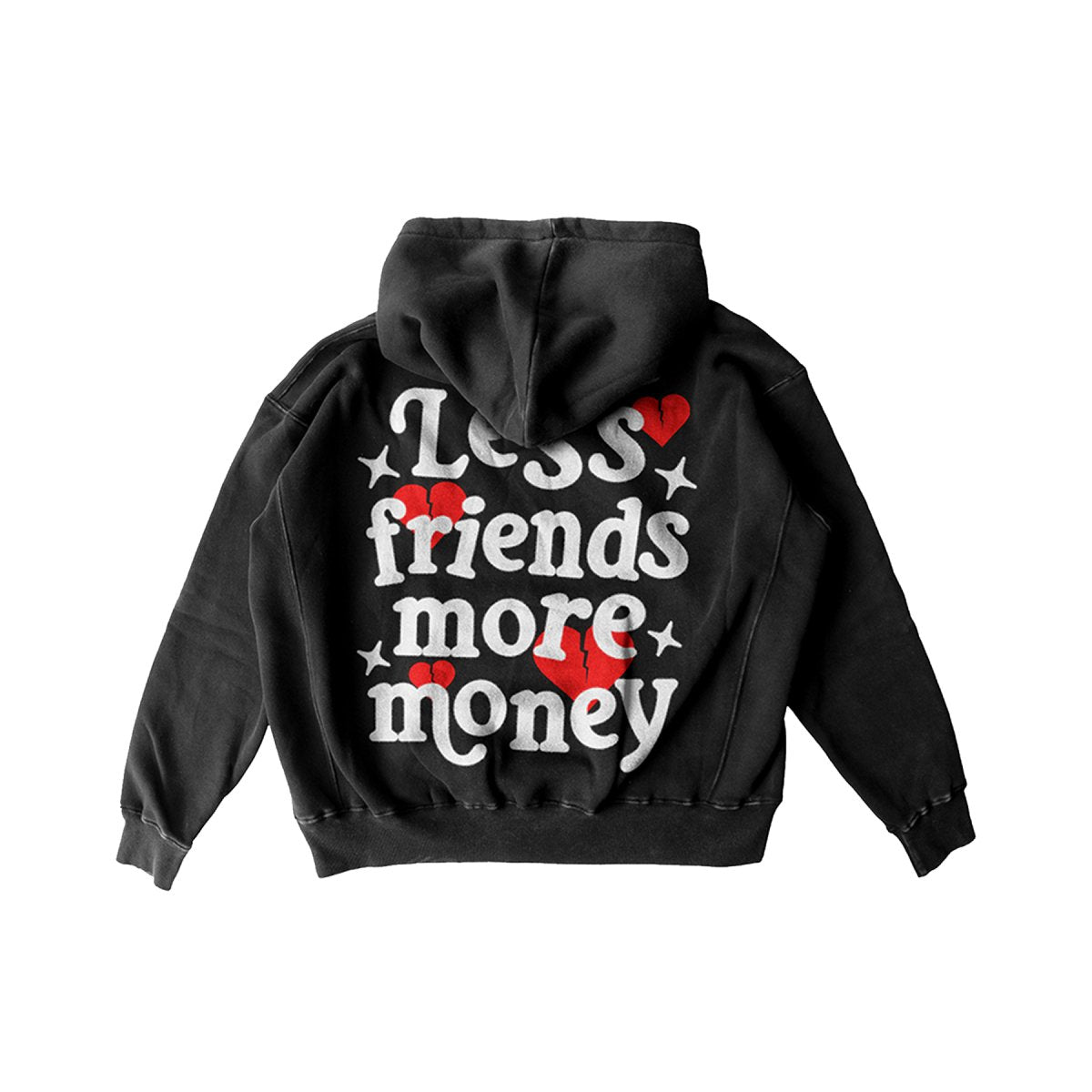 Less Friends More Money Hoodie by No Feelings Club – NoFeelingsClub